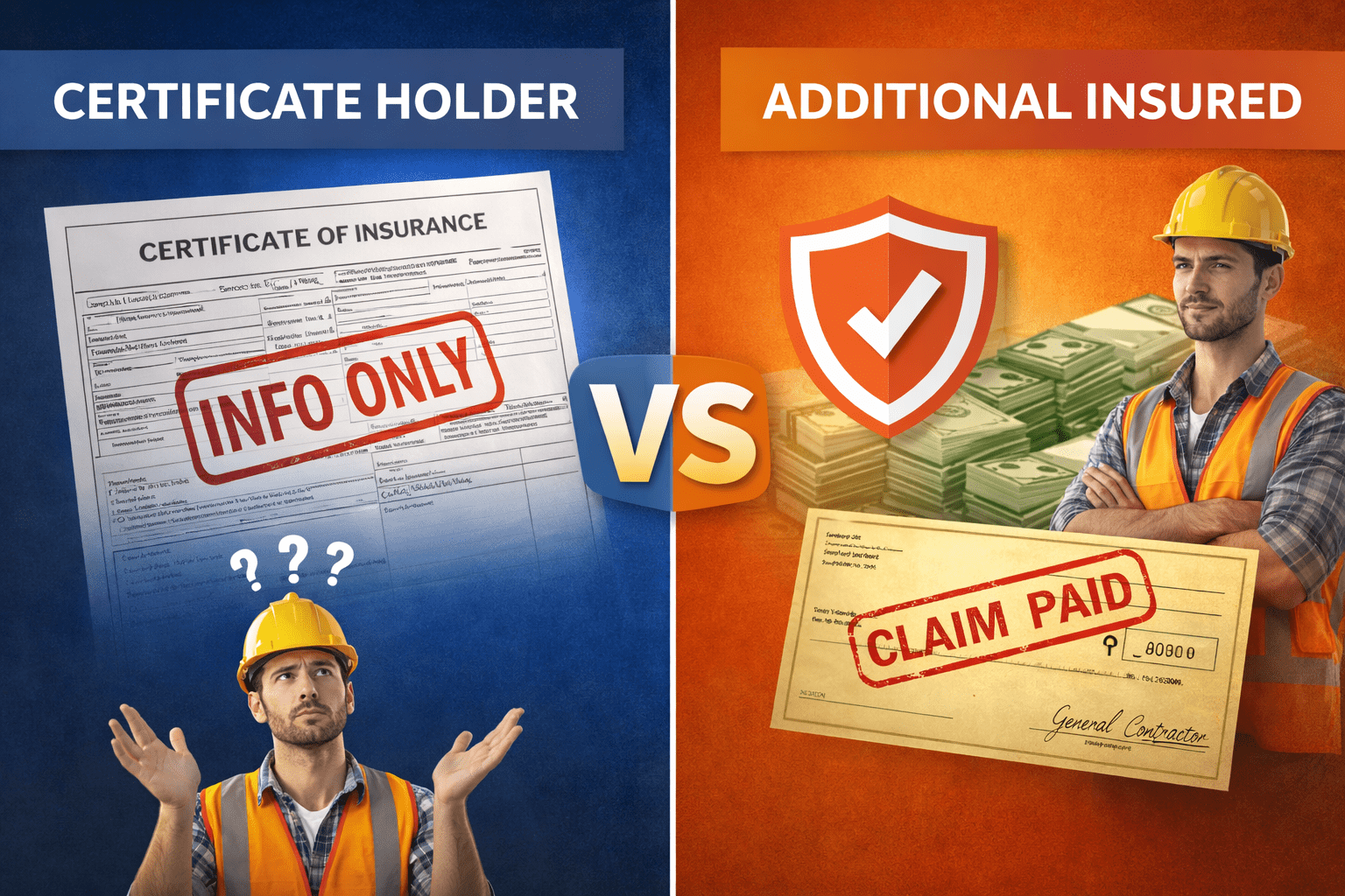 Additional Insured vs Certificate Holder: The Difference